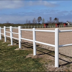 Hvidt Ridebanehegn / Foldhegn m. 2 lægter > Køb Her