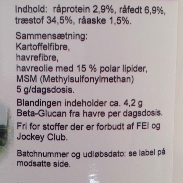 Max Fiber fra Solanum - Tilskud til heste > Køb Her